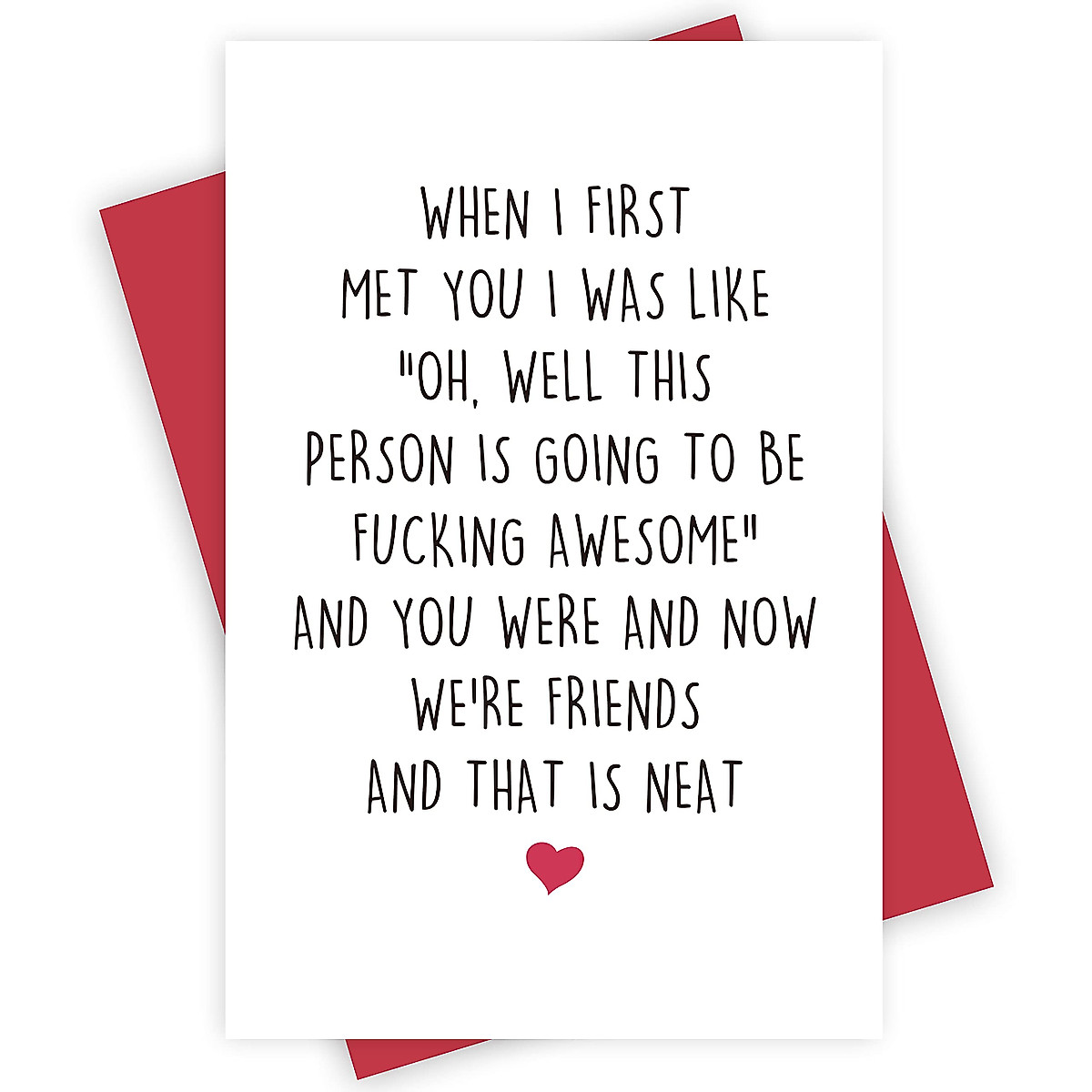 Funny and Sarcastic Friendship Card, Best Friend Birthday Card for Bestie, Sweet Unique Bday Card