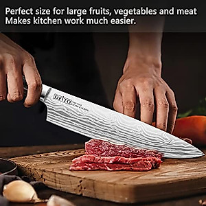 Dfito Chef Knife 3PCS, Professional Kitchen Knives,High Carbon Stainless Steel Chefs Knife Set, Ultra Sharp Blade, Ergonomic Handle and Gift Box for Home or Restaurant…