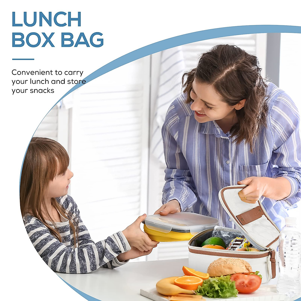 TOURIT Lunch Bag Women Insulated Portable Food Containers Small Lunch Box for Office, Work, Picnic