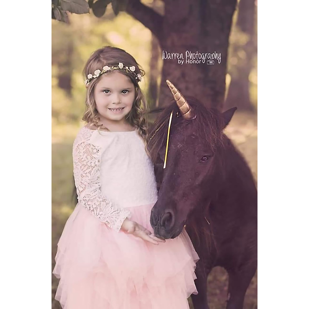 DDazzling Flower Crown Floral Wreath Headband Floral Garland Headbands photo props (Ivory)