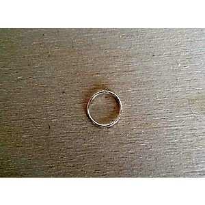 Nose Ring Hoop Seamless Piercing Textured Hammered Cartilage Earring Sterling Silver