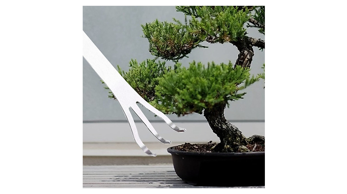 Ergonomic Stainless Steel Bonsai Root Rake for Garden