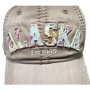 Robin Ruth Quality Floral Alaska Ball Cap Hat Tan
