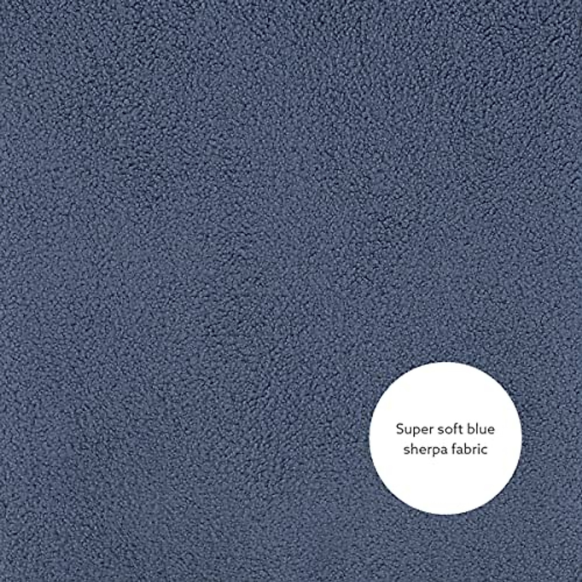 Linon Blue Sherpa Lars Gaming Rocking Chair, 8.25" Seat Height