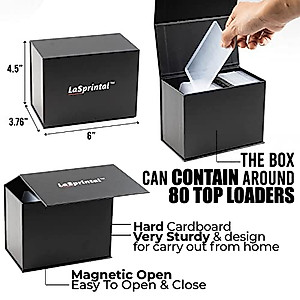 LASPRINTAL 50 Top Loaders for Cards 3" X 4" Regular 35pt & 100 Penny Sleeves, w/Magnetic Card Box – Top Loaders Baseball Card Sleeves Toploader Card Protectors K-Pop Card Sleeves