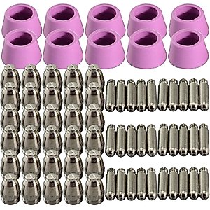 AWLOLWA 70Pcs Plasma Cutter Torch Consumables Nozzles Tips Kit For SG-55 AG-60 40/50/78 Amp…