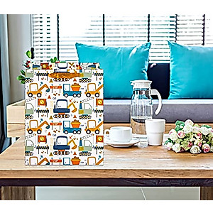 XJF Large Gift Bag with Tissue Paper and Card for Boys,13inch Vehicle Party Gift Bag for Kids,Adults,Birthdays,Kids Parties, Christmas, Holidays, 13inch x 10.5inch x 5.8inch