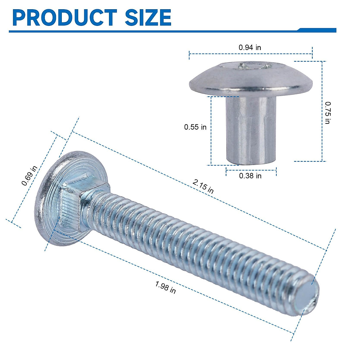 Fuoequl Trailer Hasp Bolt Kit for Trailer Cam Action Hasp
