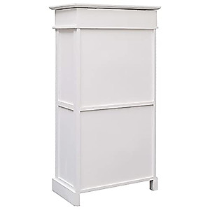 QJBSAVVA Shoe Cabinet White 19.7"x11"x38.6" Paulownia Wood,Shoe Change Bench Bookcase Shoe Rack for Closet Floor Suitable for doorways, Front Rooms, bedrooms