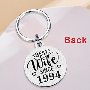 TANWIH 30th Wedding Anniversary Keychain Gifts for Wife, Best Wife Since 1994, 30 Year Anniversary Decoration for Women