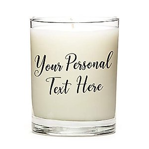 LUNA CANDLE CO. Unique Monogram Party Ideas, Personalized Glass Jar Candles, Long Burning, Vanilla Fragrance, Elegant Made in USA