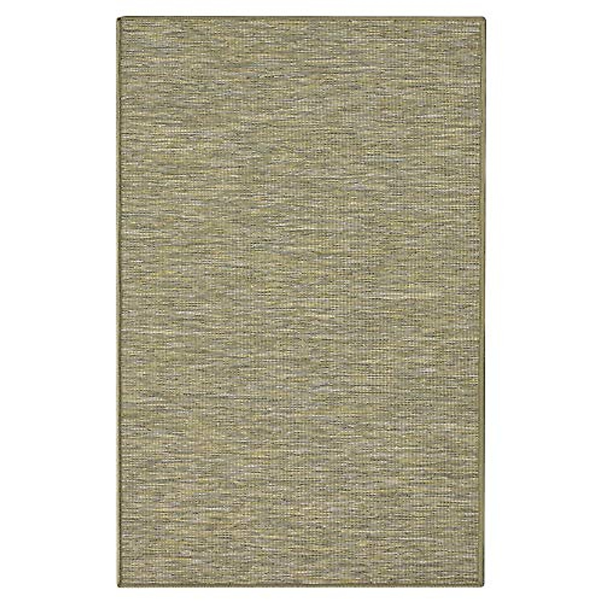 Ottomanson Machine Washable Tonal Design Jute Back 2x3 Reversible Indoor/Outdoor Area Rug for Patio, Living Room, Bedroom, Office, Dining Room, 2' x 3', Green