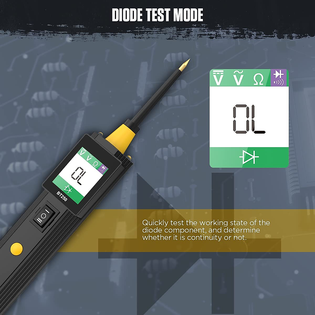 Automotive Circuit Probe Kit, 12V 24V Car Circuit Tester Electrical System Tool, Digital Voltage Tester, Multimeter, Short Finder,Relay Fuse Tester,AC DC Diode Resistance Tester