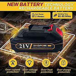 Pruning Tree Branches Handheld Battery Powered Electric Pruning Hand Saw, Can Replace Electric Pruning Shears to Trimming, Best Gift Yard Work Power Tool (One Battery&One Chain)