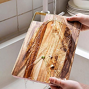 GULRUH Wood Cutting Boards for Kitchen, Wood Cutting Board Eco Natural Solid Wood Japan Style Rectangle Kitchen Chopping Blocks