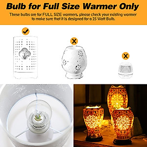 ETwinCoo Wax Warmer Light Bulbs, G50 25 Watt for Full Size Scentsy Warmers, G16.5 Globe E12 Base Clear - Long Life-Span and Melt Wax Fast, 120 Volt (6 Pack)