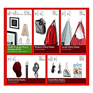 Command General Purpose Variety Kit, Hangs Up to 19 Items, Organize Damage-Free & Clear Mini Light Clips, 45 Clips, 54 Strips - Easy to Open Packaging, Decorate Damage-Free