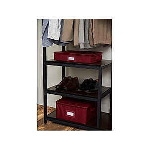 Covermates Keepsakes - Zip-Top Storage Box - Heavy Duty Polyester- Reinforced Handles - Stackable Design - Indoor Storage, Scarlett Red