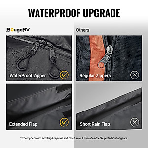 BougeRV Hitch Cargo Carrier Bag with Lock Waterproof Soft Shell 20 Cubic Feet (59" 24" 24") Cargo Bag for Hitch Carrier Include 8 Reinforced Straps for Truck Pickup RV All SUV with Hitch Cargo Basket