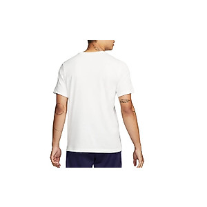 Nike Sportswear Men's T-Shirt (US, Alpha, Small, Regular, Regular, White/Blue)