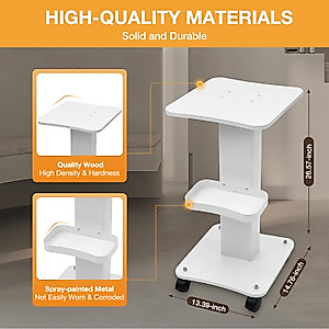 Trolley with Shelf, Multi-Functional Trolley,Suitable for Beauty Salon Hospital Barbershop Laboratory Placing Tools and Instruments