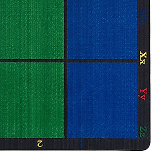 Flagship Carpets Learning Grid Colorful Numbers and Letters Kids Seating Area Rug for Classroom, Play Area Mat, Home Learning or Kids Room Carpet, 5'10" x 8'4", Seats 24