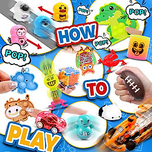 Olganicor 300 PCS Party Favors for Kids, Fidget Toys Bulk, Treasure Box Toys for Classroom Prizes for Kids Goodie Bag Stuffer Birthday Party Carnival Prizes, Pinata Filler Stuffers