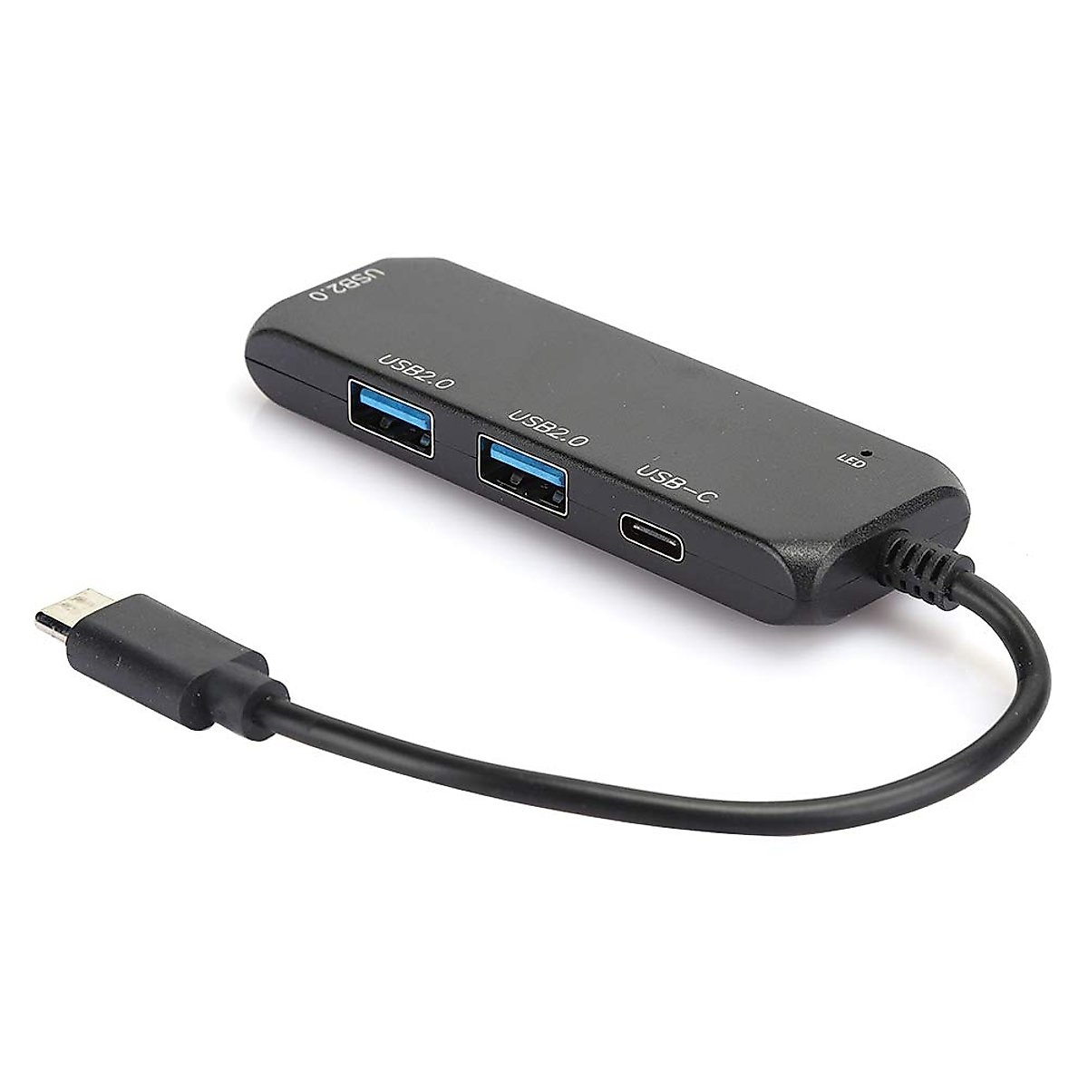 USB C Hub 4-Port Splitter Expansion Cable Adapter Compatible with USB 2.0/1.2/1.0 Supports commonly Used USB Devices Such as Mouse and Keyboard, USB Fan