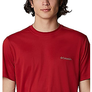 Columbia Men's Meeker Peak Short Sleeve Crew, Red Velvet, XX-Large