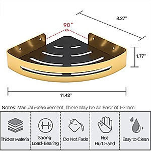 Lovelyduo 2-Pack Shower Corner Shelf Bathroom Corner Shower Caddy Organizer for Kitchen Toilet No Drilling Bathroom Corner Shelves Shower Caddies