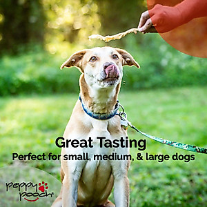 Peppy Pooch Turkey Tendons for Dogs – 8 oz Bag - All-Natural Dog Treat Chew Stick - Made in USA.