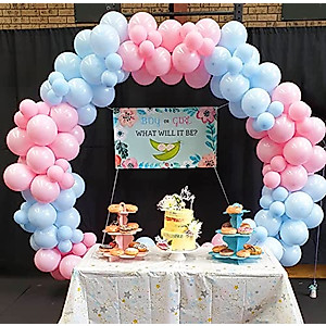 Gender Reveal Pink Blue Balloons , 12 inch Pink and Blue Confetti Latex Balloons For Birthday Baby Shower Gender Reveal Party Supplies and Decorations