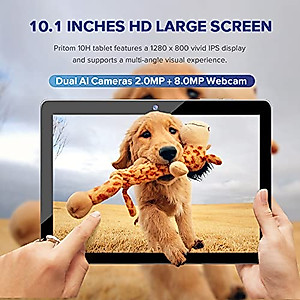 FANGOR Tablet 10.1 inch Android 11.0 Tablets, Tablet Computer with 2GB RAM 32GB Storage, 2MP+ 8MP Dual Camera, IPS HD Display, WiFi, Bluetooth, Quad-Core Processor, Google Certified, GPS (Gray)