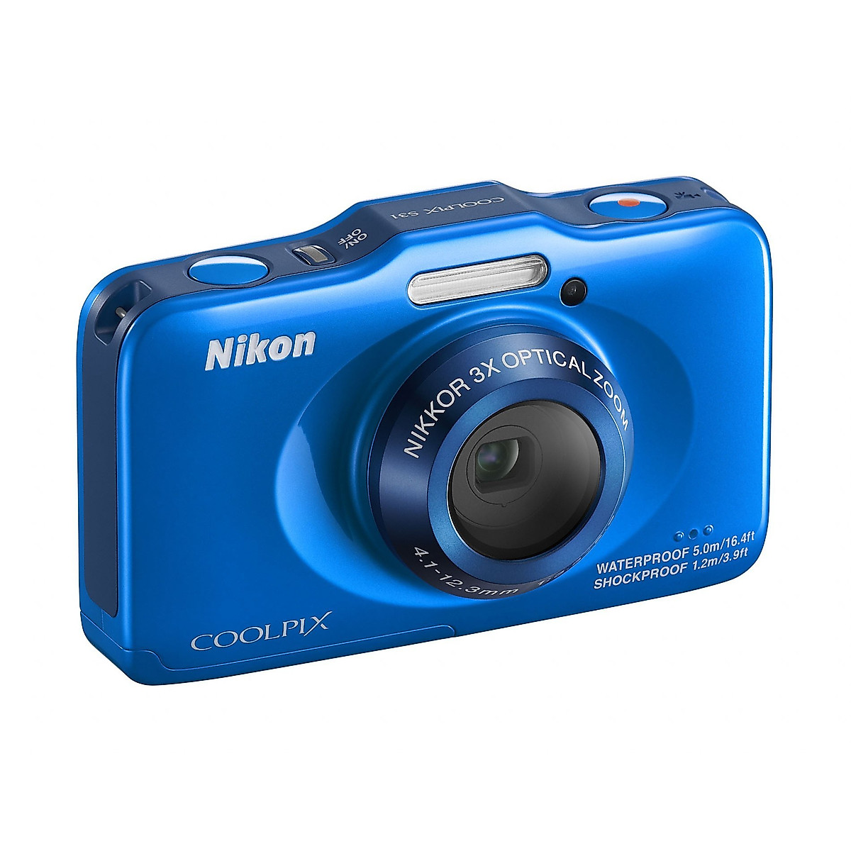 Nikon COOLPIX S31 10.1 MP Waterproof Digital Camera with 720p HD Video (Blue) (OLD MODEL)