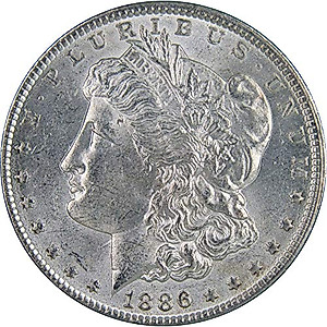 1886 Morgan Dollar AU About Uncirculated 90% Silver $1 US Coin Collectible