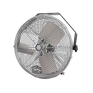 TPI Corporation U18-TE Series Industrial Mounted Workstation Fan, Versatile Wall or Ceiling Mount Fan, 3 Speed Motor, 120 Volt, 10' Cordset, Pull Chain Switch