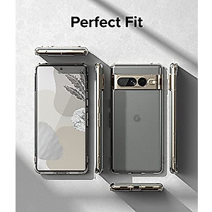 Ringke Fusion [Anti-Fingerprint Technology] Compatible with Google Pixel 7 Pro Case 5G, Protective Sturdy Back Shockproof TPU Bumper Translucent Smudge Proof Cover for Women, Men - Matte Clear
