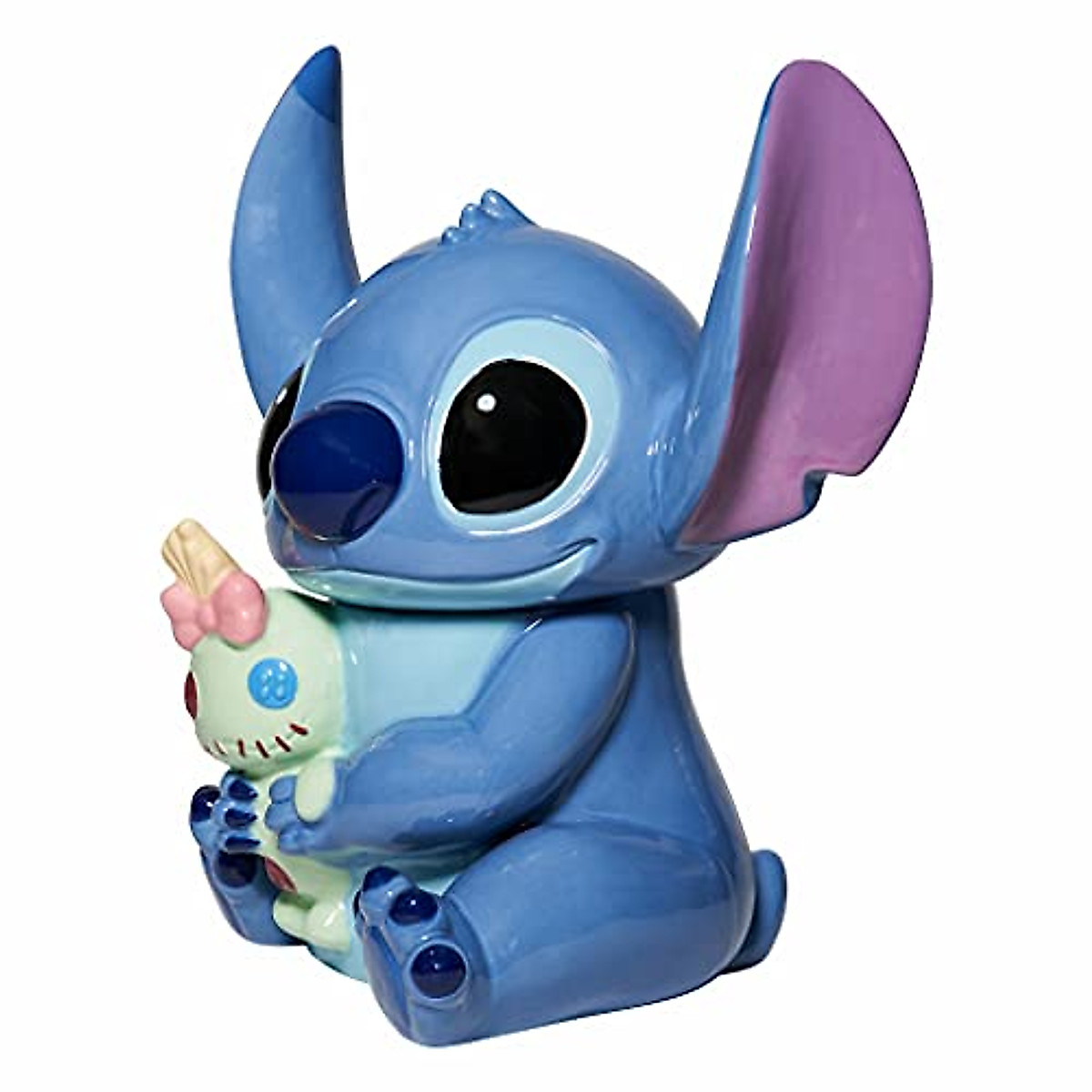 Enesco Disney Ceramics Lilo and Stitch Holding Doll Sculpted Cookie Jar Canister, 11 Inch, Multicolor