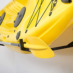 Wallmaster Kayak Storage Hooks Hangers, Adjustable Kayak Garage Storage Rack Wall Mount 1 Set of 2 Heavy Duty Hooks for Canoe, Kayak, Paddle Board, Surfboard, Snowboard