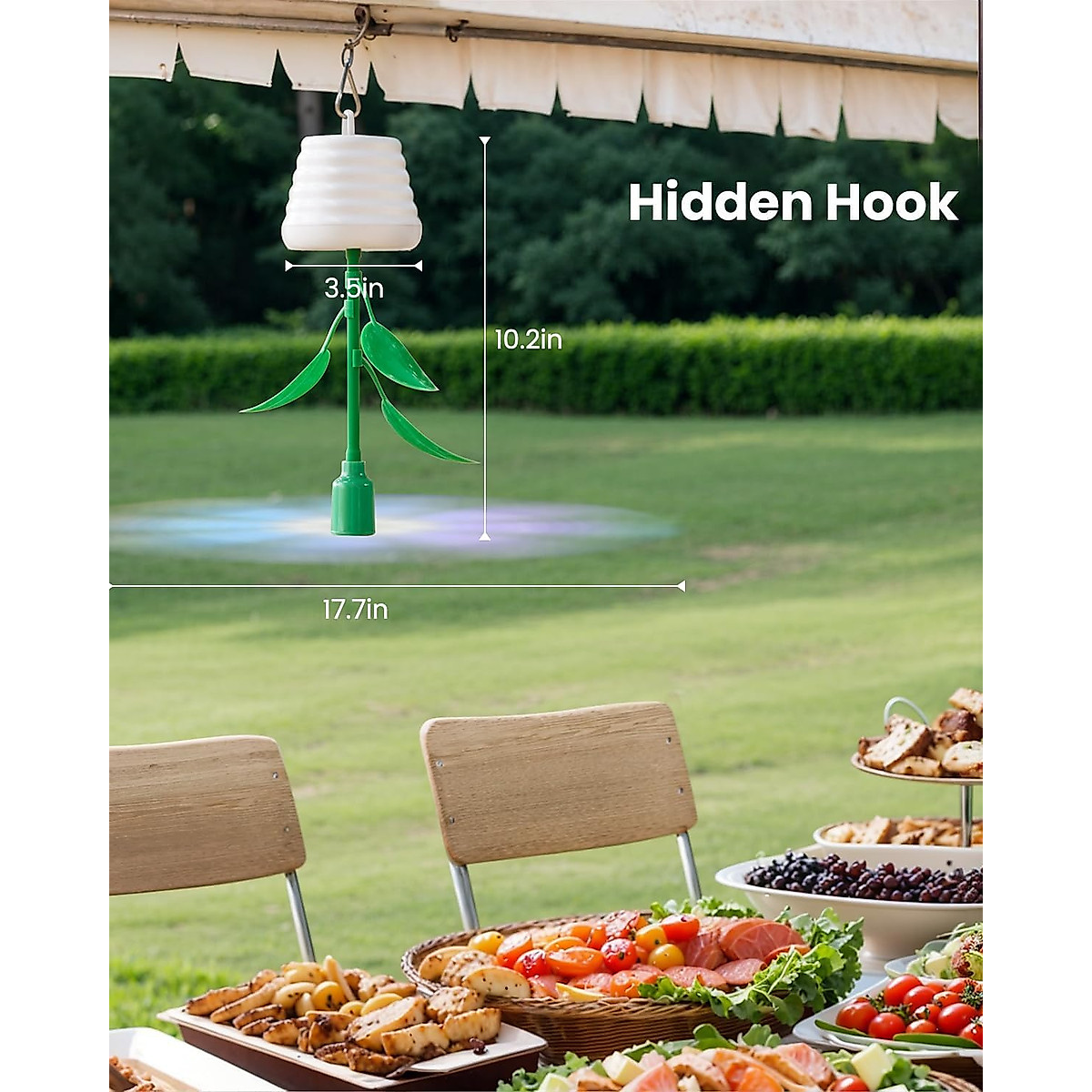 Gaiatop Fly Fans for Tables, Fly Repellent Fans Battery Powered Bug Fan Indoor Outdoor Portable Table Fly Fans for Picnic, Party, BBQ, Kitchen and Restaurants 4 Pack