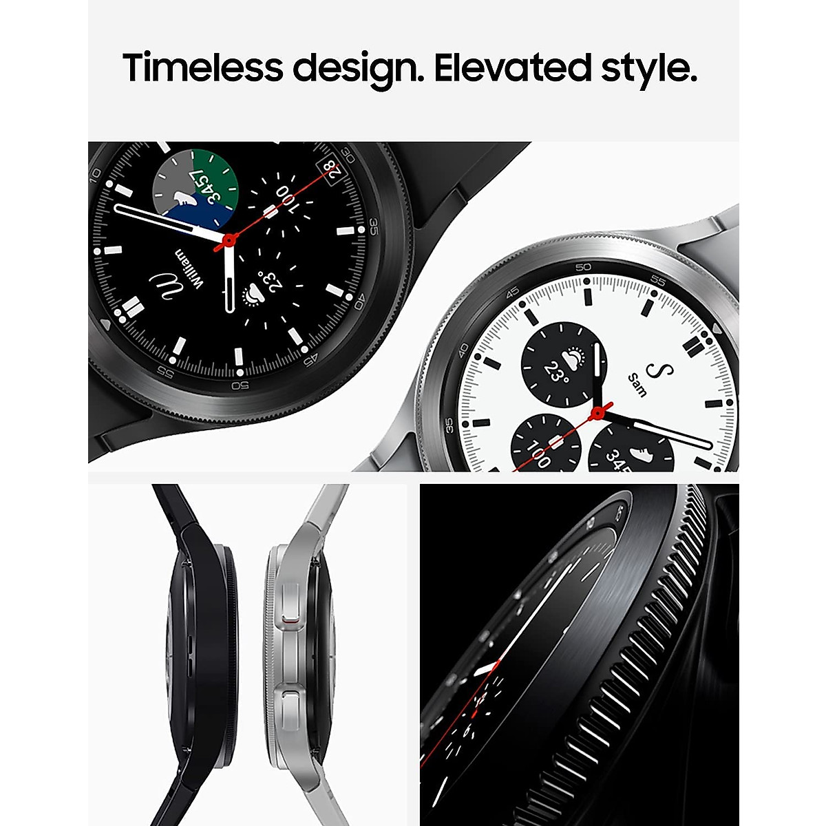 Samsung Galaxy Watch4 Classic Stainless Steel Smartwatch 46mm BT Silver - SM-R890NZSAXAA