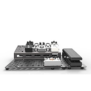 Holeyboard 123 Complete Pedalboard | Expandable from 13-30” to Solve Your Space Problems | Fits 3-12 pedals easily | 2-Levels For Easy Access to the Back Row