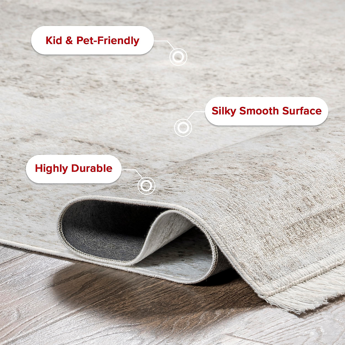 NuLOOM Cantrell Faded Transitional Fringe Area Rug, 10x14, Ivory