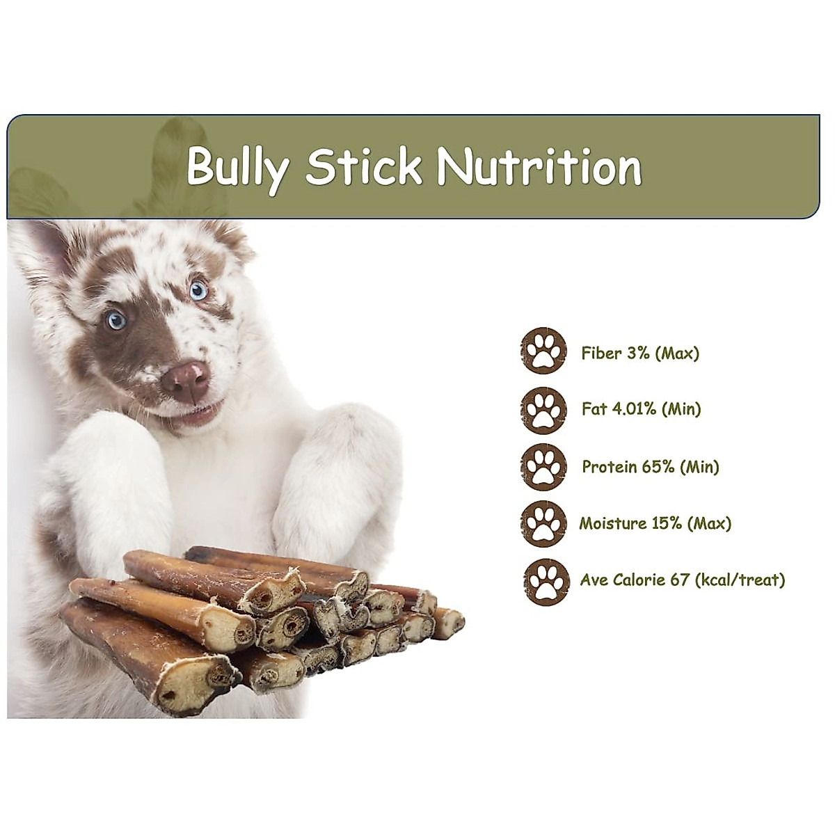 Top Dog Chews - 6" Bully Sticks - All Natural from Free Ranging Beef - 25 Pack