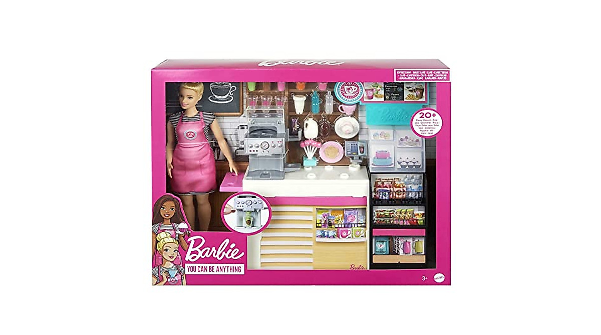 Barbie Coffee Shop Playset with Doll & 20+ Accessories