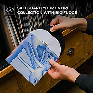 BIG FUDGE 25x Vinyl Record Outer Sleeves 12" LP | Durable & Wrinkle-Free | Crystal Clear & Made from High-Density Polypropylene | 3 mil Thick, 12.75” x 12.75” | Fits Most Gatefolds and Double LPs
