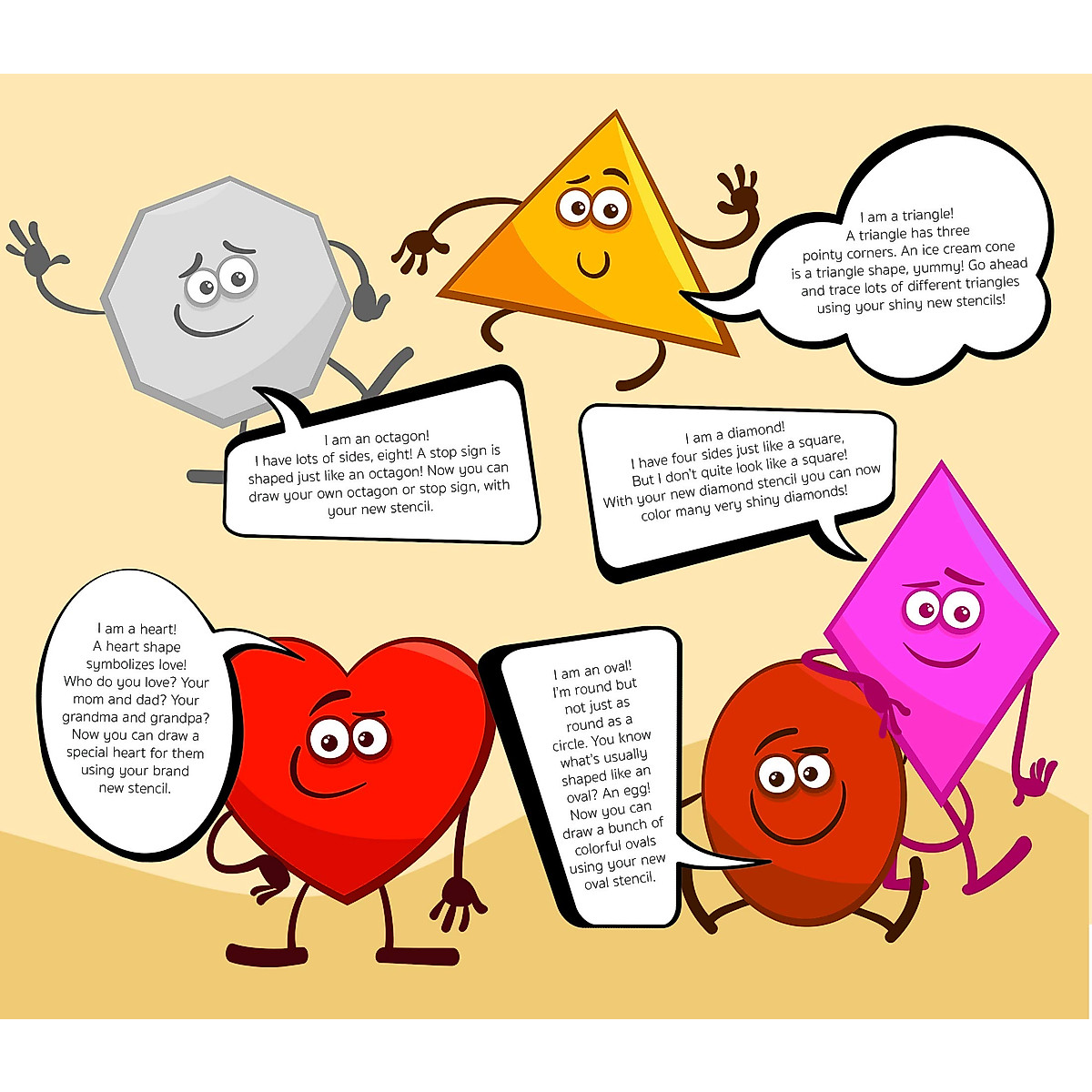 Karty Shape Stencil Set for Kids - 10 Piece Set - Colorful Drawing Template Kit - Fun Arts and Crafts Supplies, Gift Idea for Boys and Girls, Learning Tool for Toddlers and Preschooler