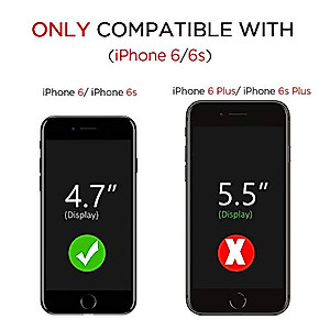 Hython Compatible with iPhone 6/6s Case, Heavy Duty Full-Body Defender Protective Case Bling Glitter Sparkle Hard Shell Hybrid Shockproof Rubber Bumper Cover for iPhone 6 and 6s 4.7-Inch, Rose Gold