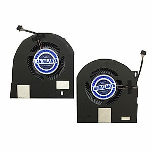 LANDALANYA Replacement New Laptop CPU and GPU Cooling Fan for DELL Precision 7530 M7530 7540 P74F Series MG75090V1-C170-S9A MG75090V1-C160-S9A NS85C13-17G24 NS85C12-17G23 DC5V Fan