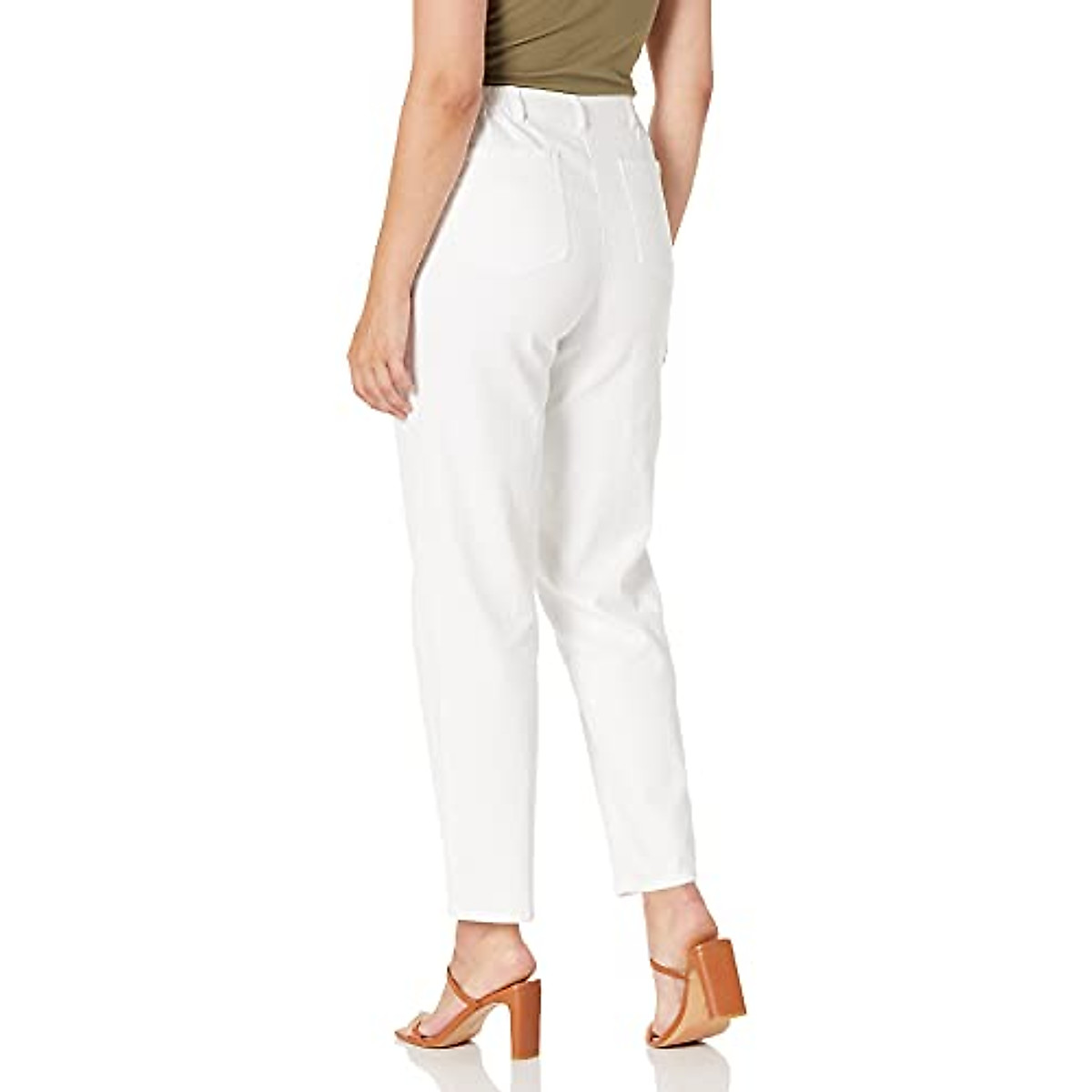 Ruby Rd. Women's Classic Flat Front Denim Jean, White, 14